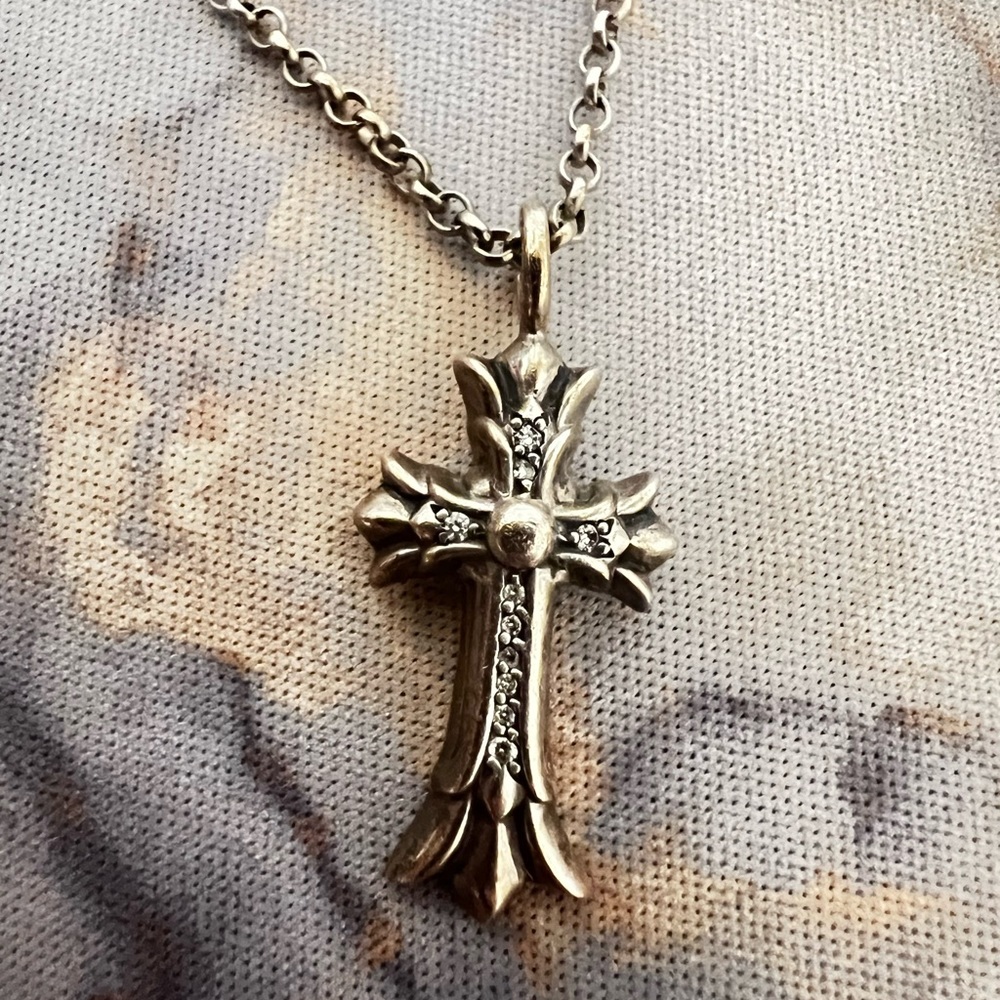 Authentic Chrome Hearts Cross Necklace - Gem